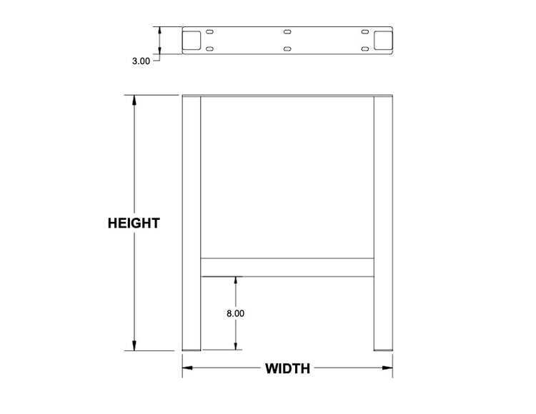H Tube Table Leg | Hairpinlegs.com